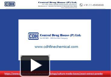 PPT – Yeast Extract Powder Manufacturer-CDH PowerPoint presentation | free to download - id ...