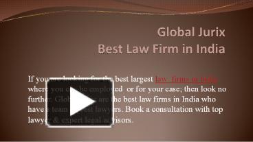 PPT – Top Law Firms India PowerPoint presentation | free to download - id: 94e27f-NzBjY
