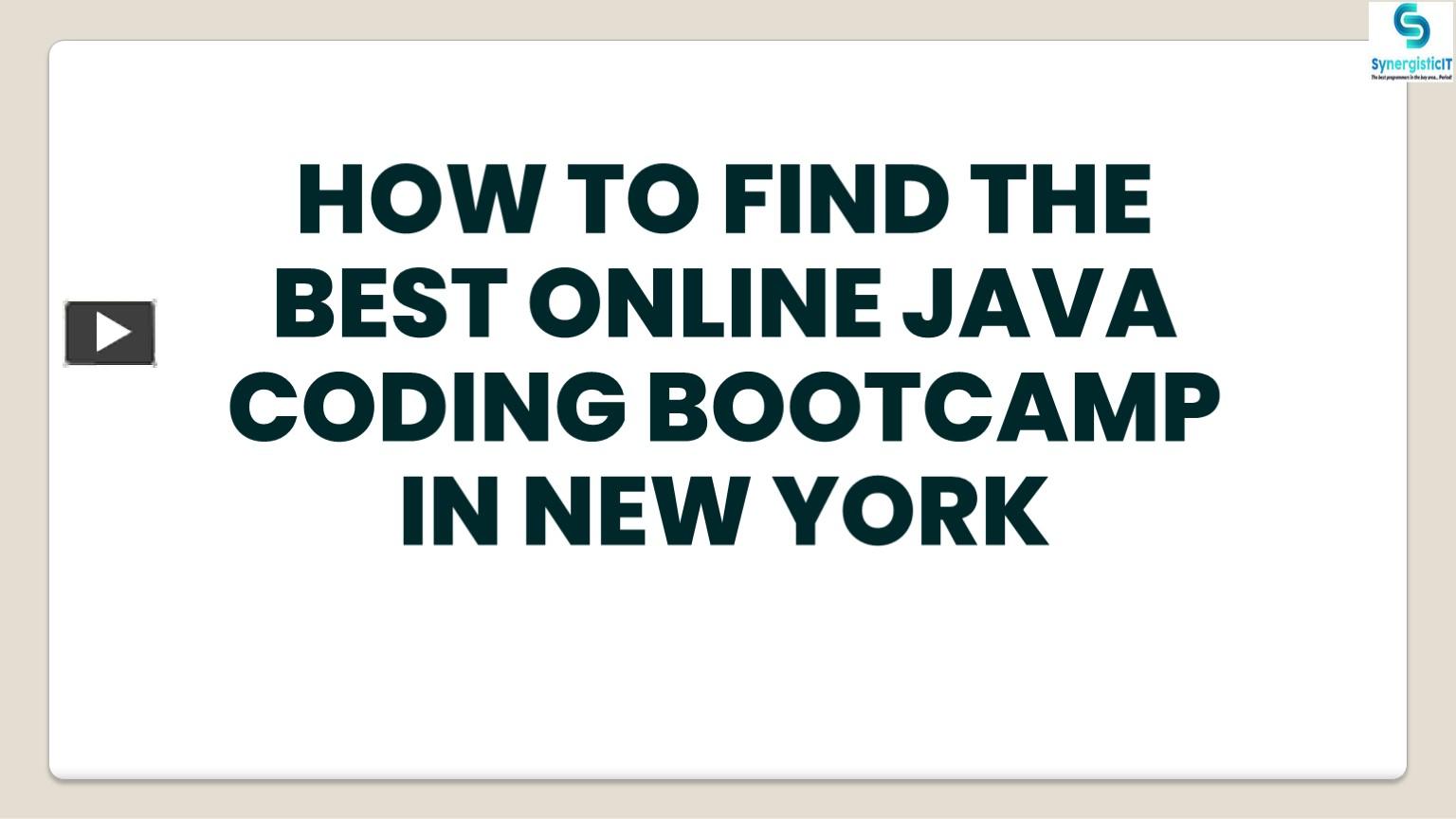 Ppt How To Find The Best Online Java Coding Bootcamp In New York Powerpoint Presentation