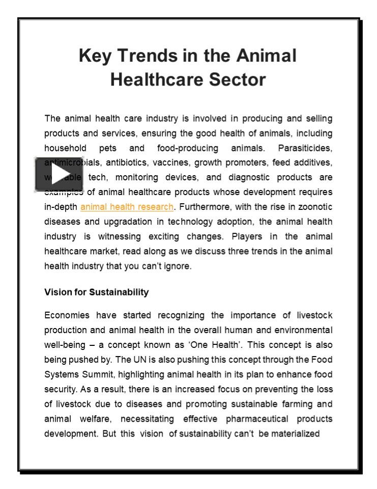PPT – Key Trends in the Animal Healthcare Sector PowerPoint ...