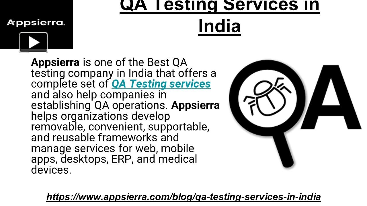 Ppt Best Qa Testing Services Powerpoint Presentation Free To