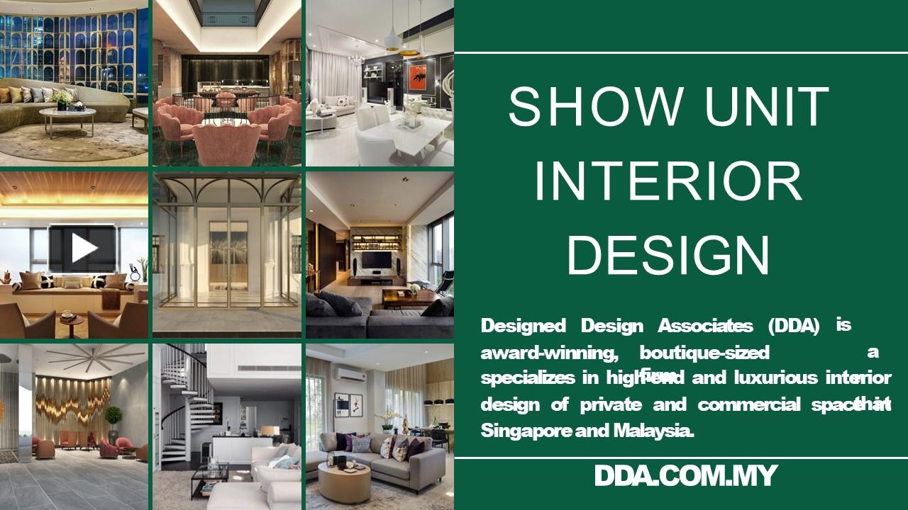 Show Unit Interior Design - DDA MY presentation | free to download