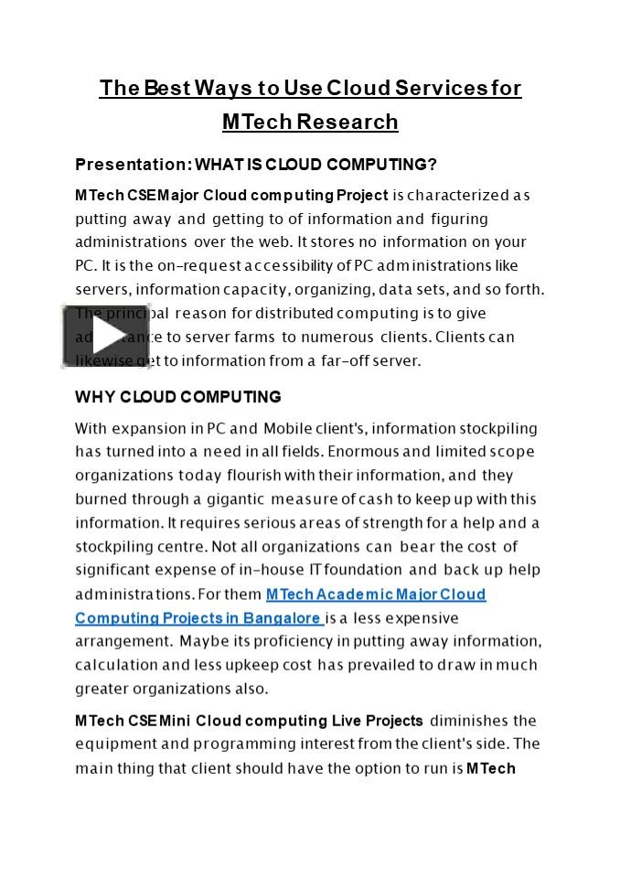 PPT – cloud computing in mtech PowerPoint presentation | free to download - id: 95147d-ZjM0O