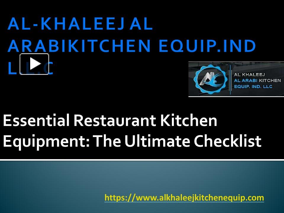 PPT – Essential Restaurant Kitchen Equipment The Ultimate Checklist ...