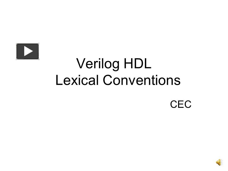 Ppt Lexical Conventions In Verilog Hdl Powerpoint Presentation Free To Download Id