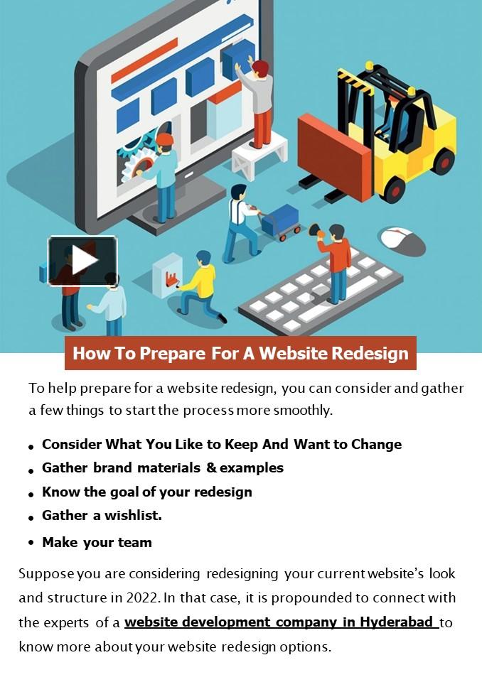 How To Prepare For A Website Redesign presentation | free to download