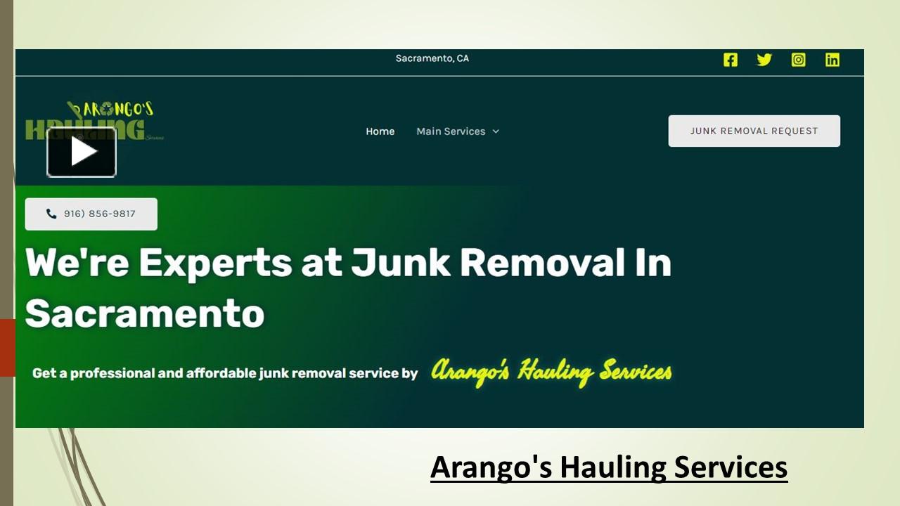 Arango's Hauling Services presentation | free to download