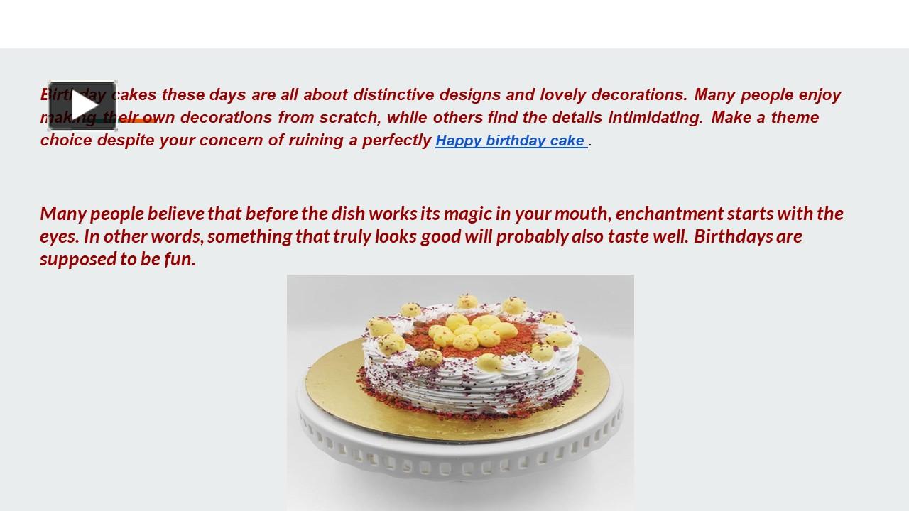PPT – Happy birthday cake PowerPoint presentation | free to download ...