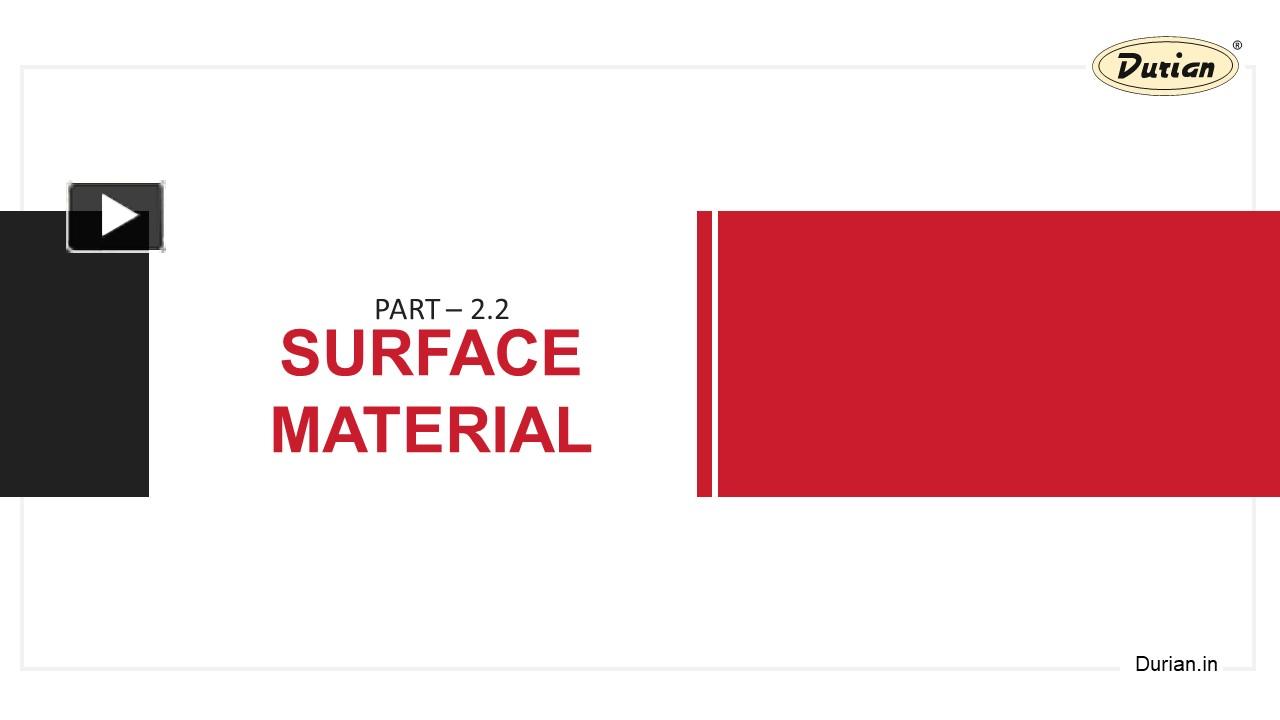 PPT Different Types Of Surface Material PowerPoint Presentation