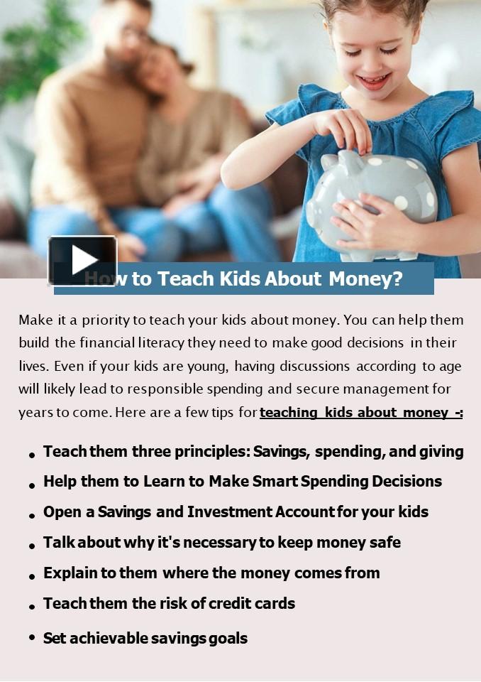 How to Teach Kids About Money? presentation | free to download