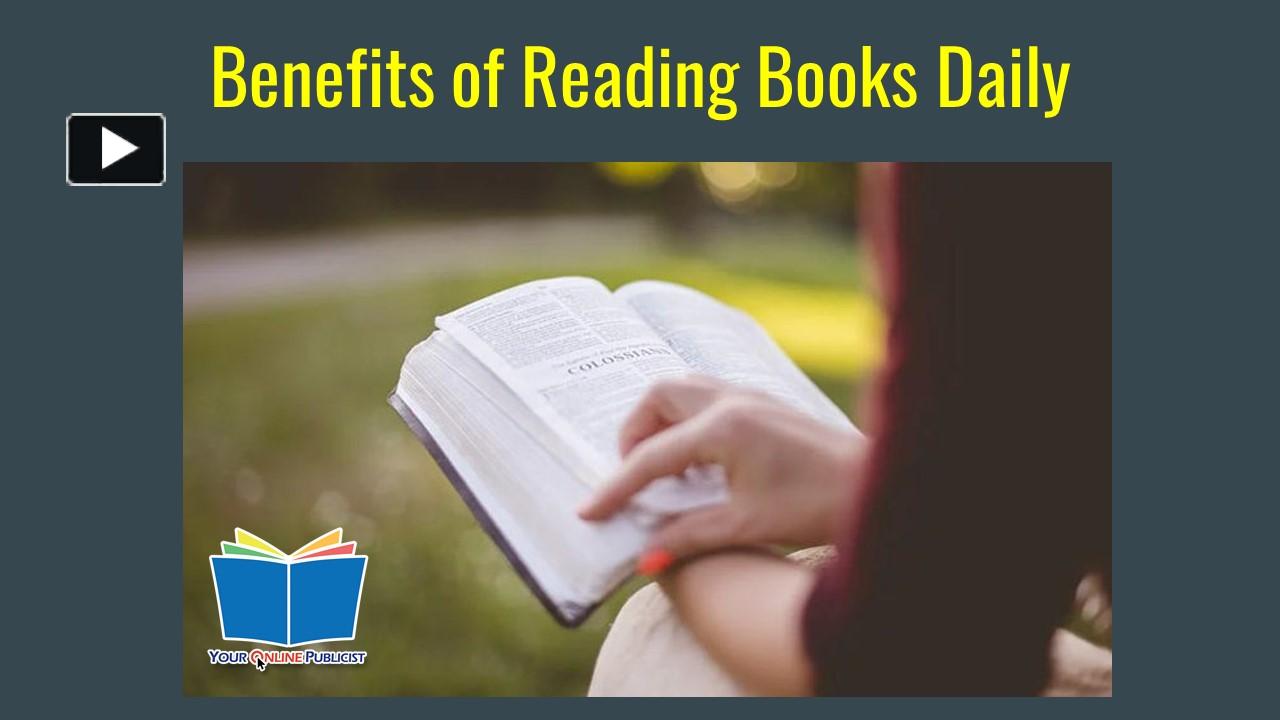 PPT – Benefits of Reading Books Daily PowerPoint presentation | free to ...