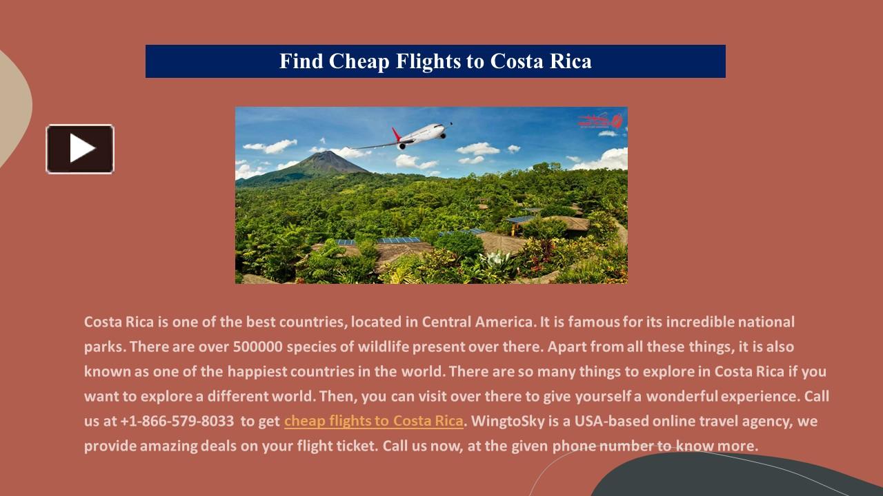 PPT – Book Cheap Flights to Costa Rica PowerPoint presentation | free ...