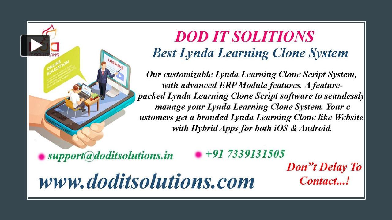 Best Lynda Learning Clone System presentation | free to download