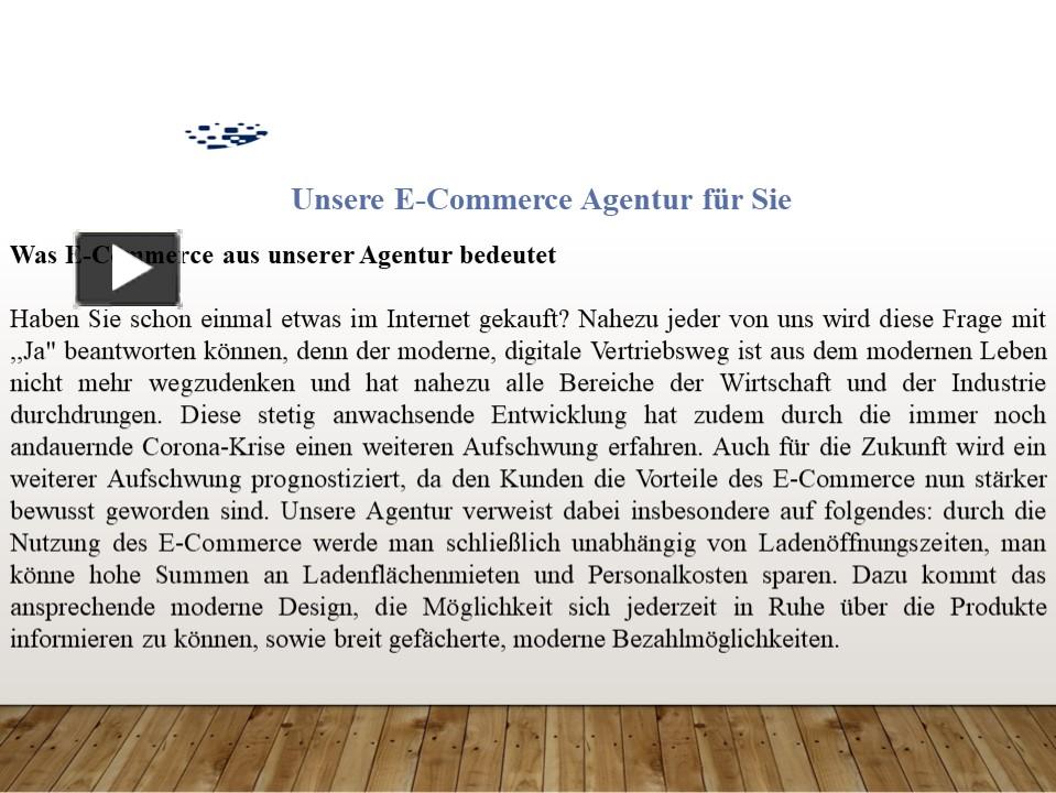 PPT – Unsere E-Commerce Agentur für Sie PowerPoint presentation | free to download - id: 95313c ...