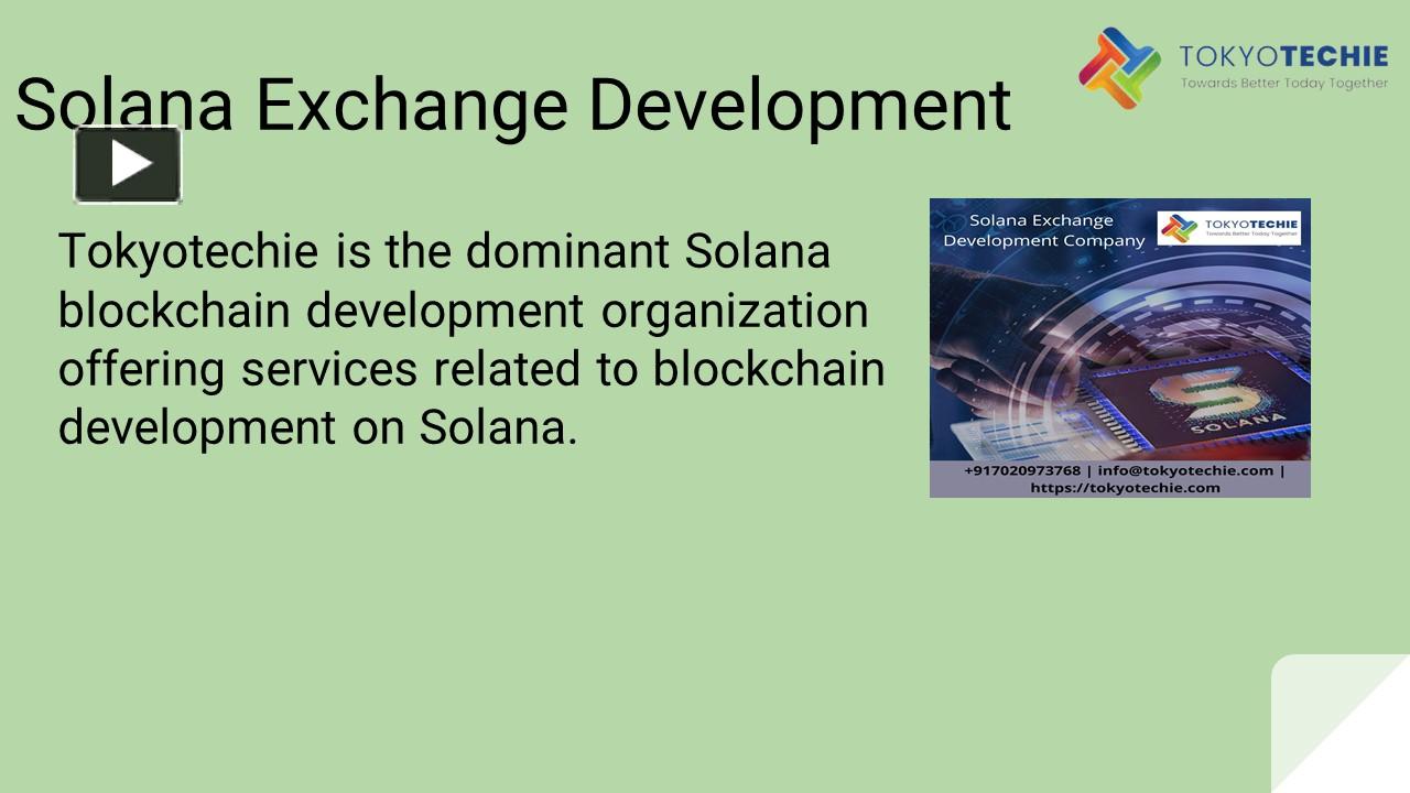 Solana Exchange Development Company in india | Solana Blockchain Development presentation | free ...