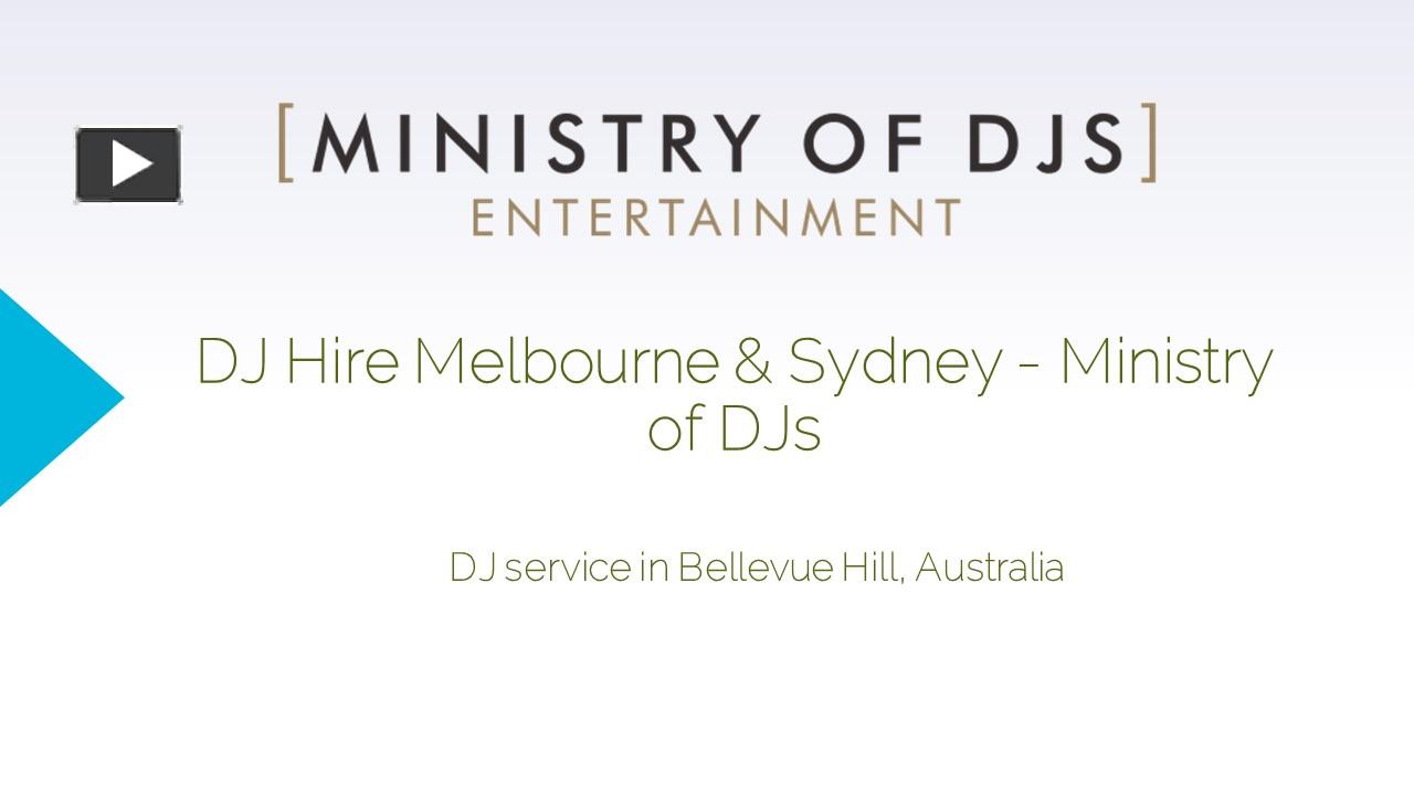 DJ Hire Melbourne & Sydney - Ministry of DJs presentation | free to ...