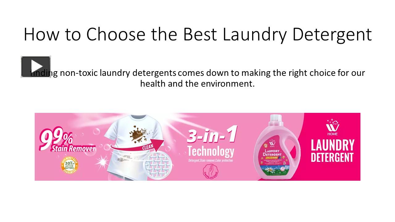 How to Choose the Best Laundry Detergents? presentation | free to download