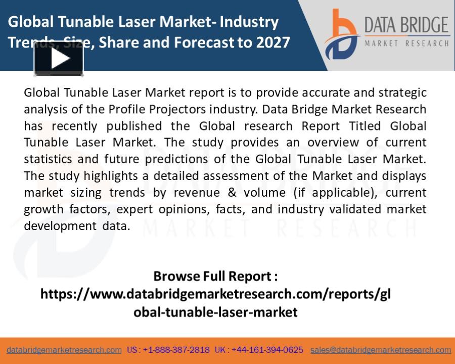 Tunable Laser Market Size | Scope | 2022-2028 presentation | free to ...