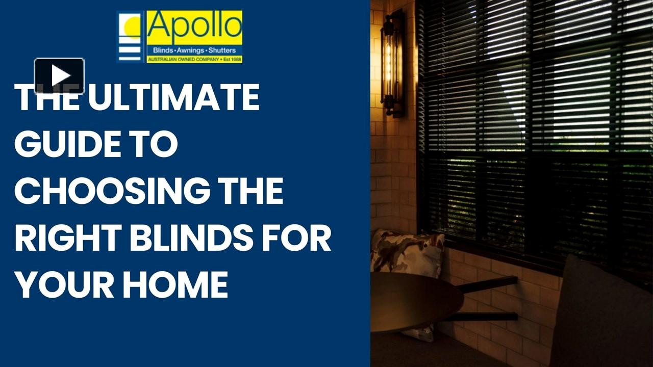 PPT – The Ultimate Guide To Choosing The Right Blinds For Your Home PowerPoint presentation ...
