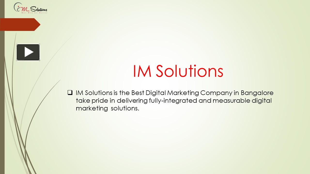 PPT – Digital Marketing Tips by Best Digital Marketing Company in Bangalore - IM Solutions ...