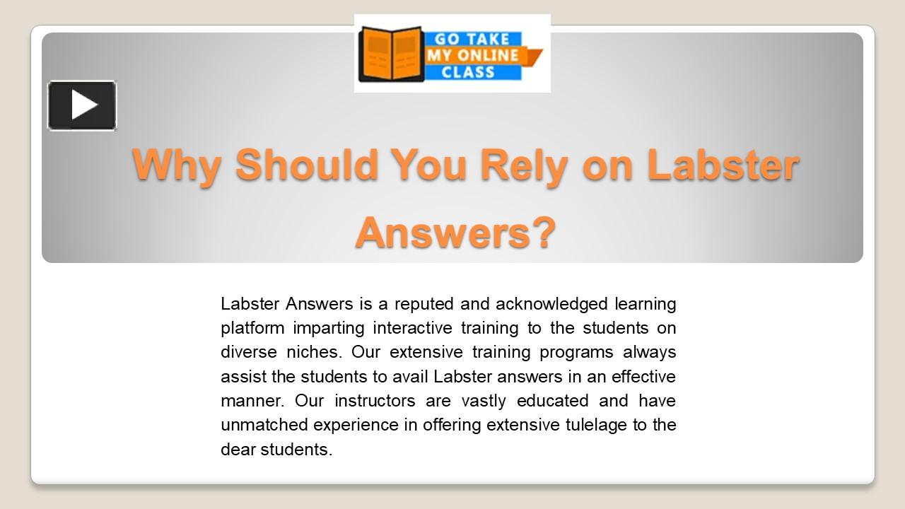 PPT – Why Should You Rely on Labster Answers? PowerPoint presentation | free to download - id ...
