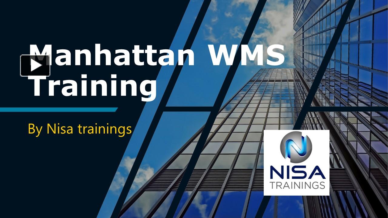 Manhattan WMS Trainings presentation | free to download