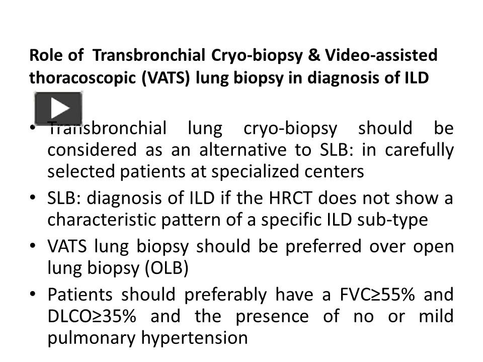 PPT – Role of Transbronchial Cryo-biopsy & Video-assisted thoracoscopic ...