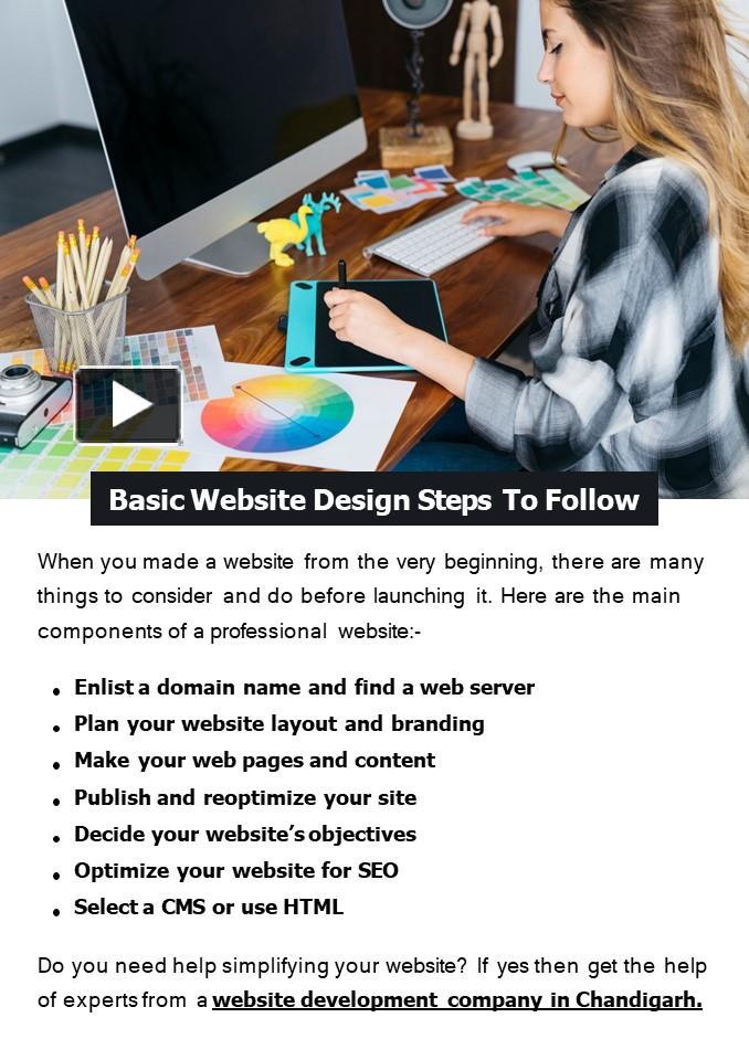 Basic Website Design Steps To Follow presentation | free to download
