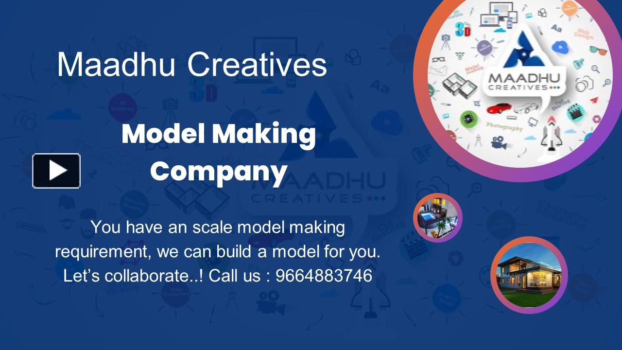 Miniature Scale Model Makers Company in India - Maadhu Creatives presentation | free to download