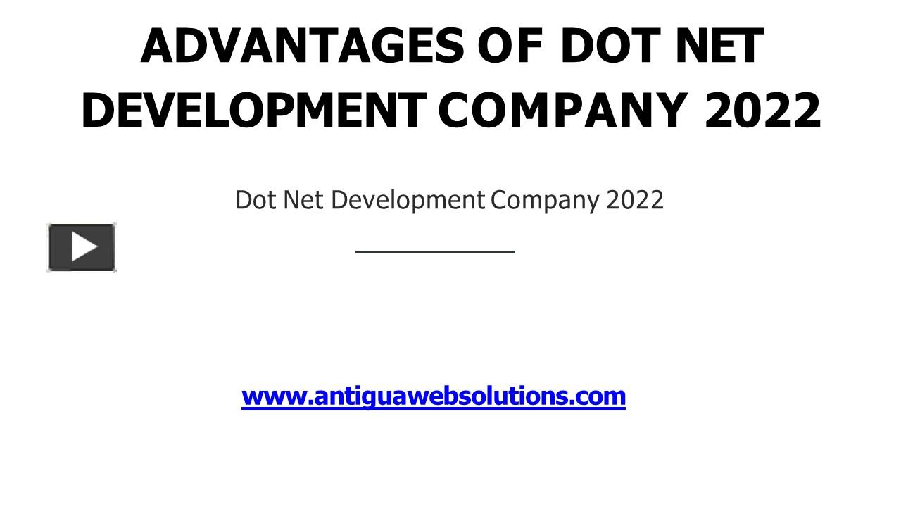 PPT – Advantages of Dot Net Development Company 2022 PowerPoint presentation | free to download ...