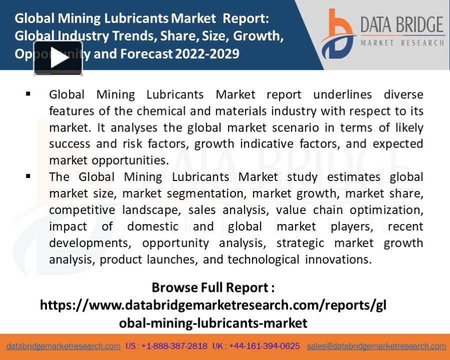 PPT – Mining Lubricants Market to See Huge Growth by 2029 PowerPoint presentation | free to ...