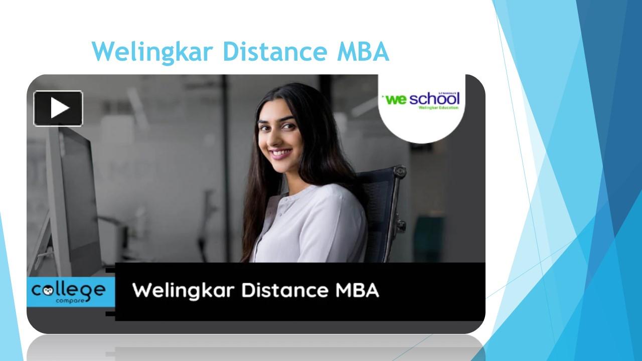 Welingkar Distance MBA presentation | free to download