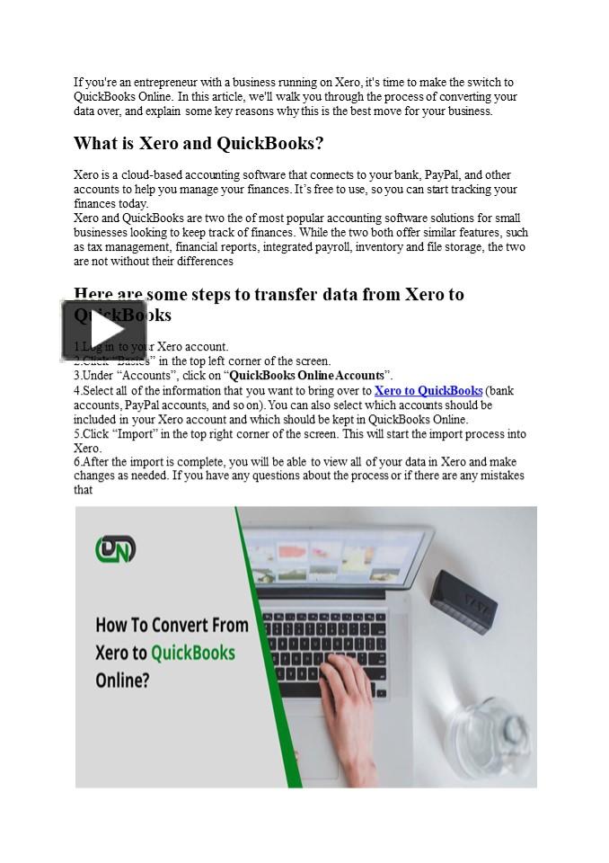 PPT – How To Convert From Xero to QuickBooks Online? PowerPoint presentation | free to download ...