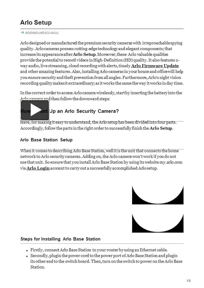 PPT – Arlo setup PowerPoint presentation | free to download - id: 955af4-NTg3Y