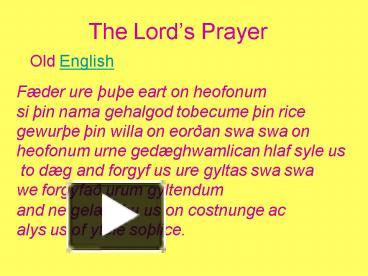 The Lords Prayer presentation | free to download