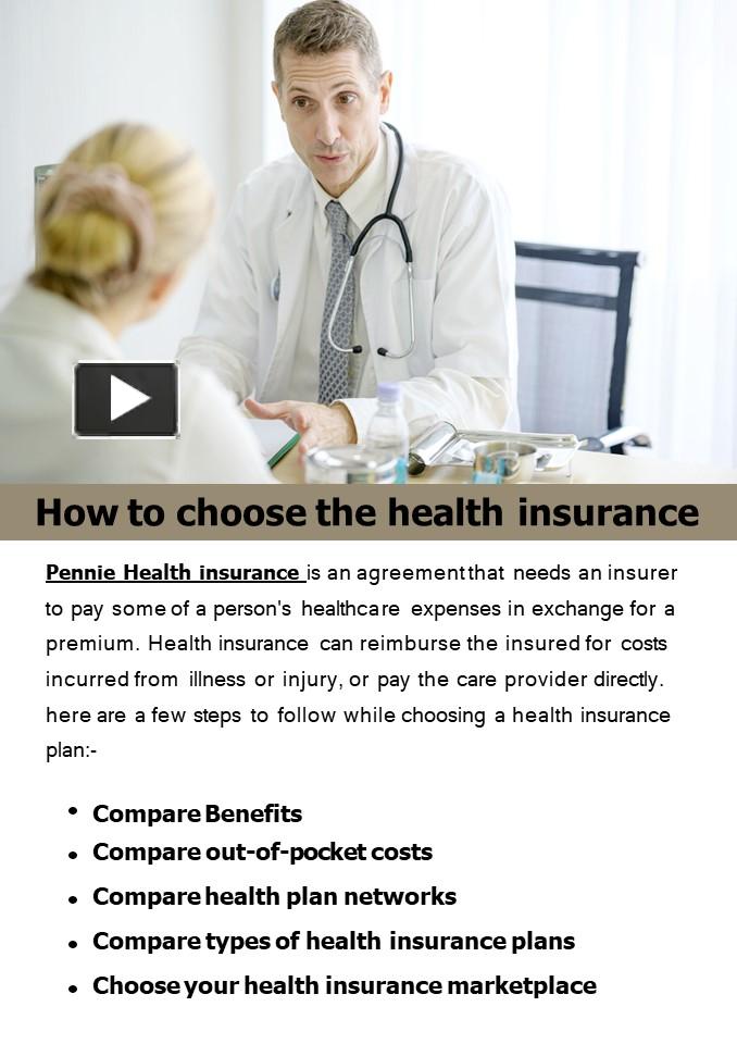 How to choose the health insurance presentation | free to download