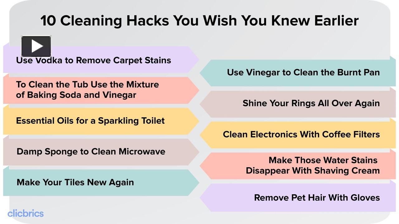 10 Cleaning Hacks You Wish You Knew Earlier presentation | free to download