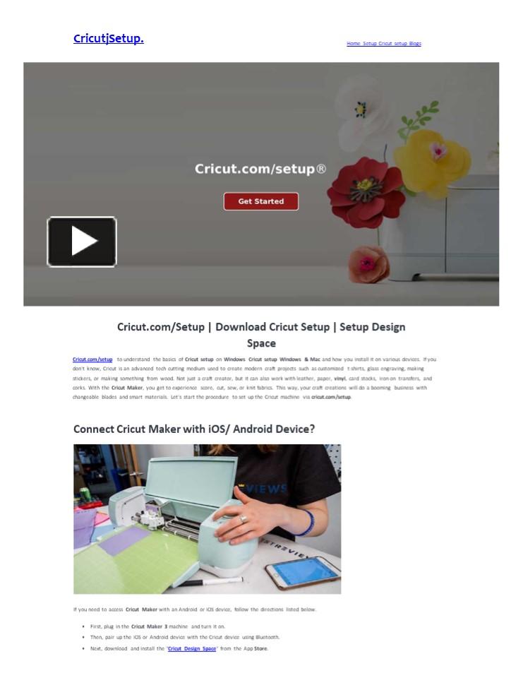 Cricut.come/Setup | Download Cricut Setup presentation | free to download