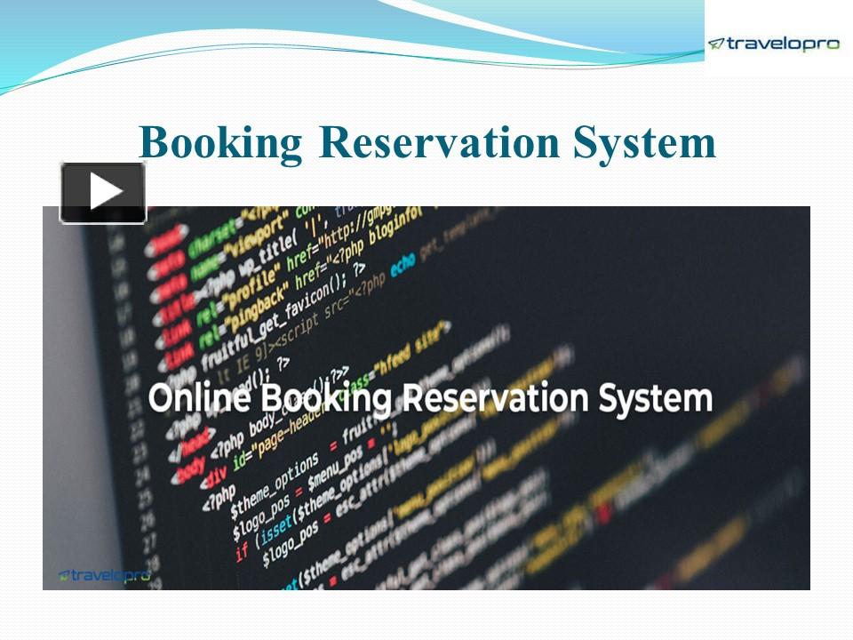 Booking Reservation System presentation | free to download