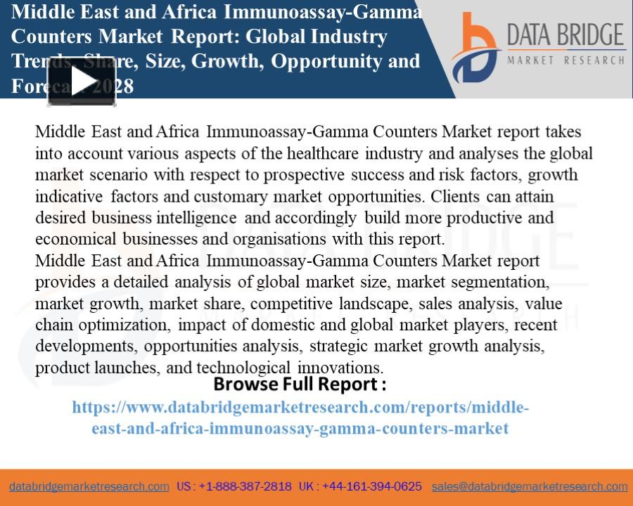 PPT – Middle East and Africa immunoassay-gamma counters market share Analysis, & Forecast 2028 ...