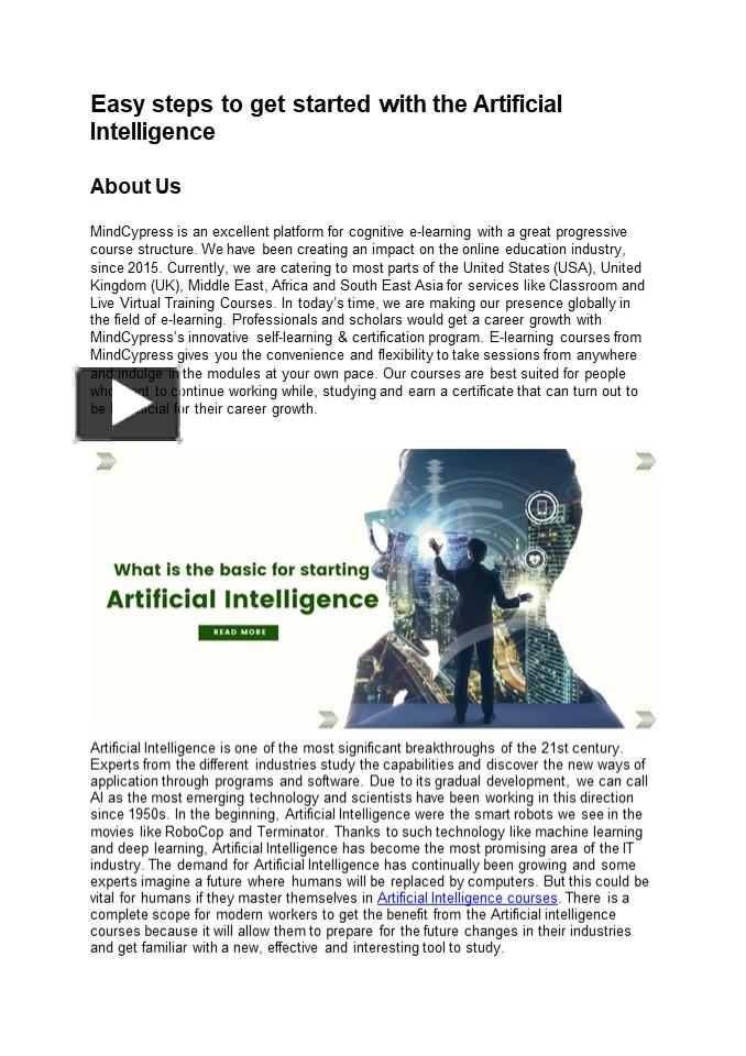 PPT – Easy steps to get started with the Artificial Intelligence PowerPoint presentation | free ...