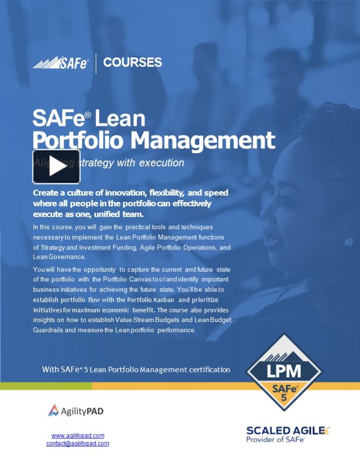 PPT – SAFe® Lean Portfolio Management PowerPoint presentation | free to download - id: 956e84-YWQ1Z