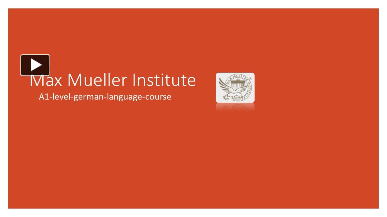 A1 Level of German Language Course | German Language Course and Classes | Max Mueller Institute ...