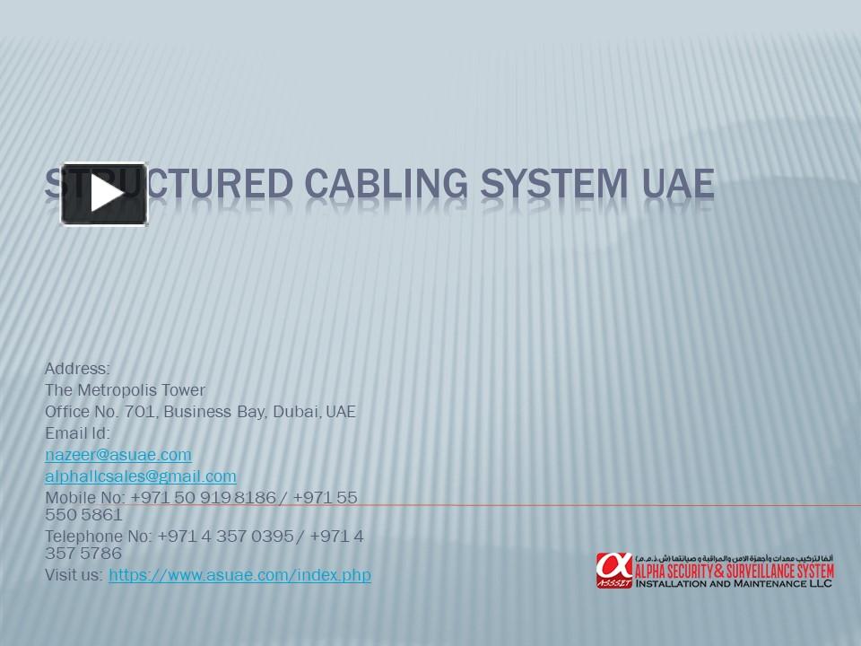Ppt Structured Cabling System Uae Powerpoint Presentation Free To Download Id 95707c Mzk3m