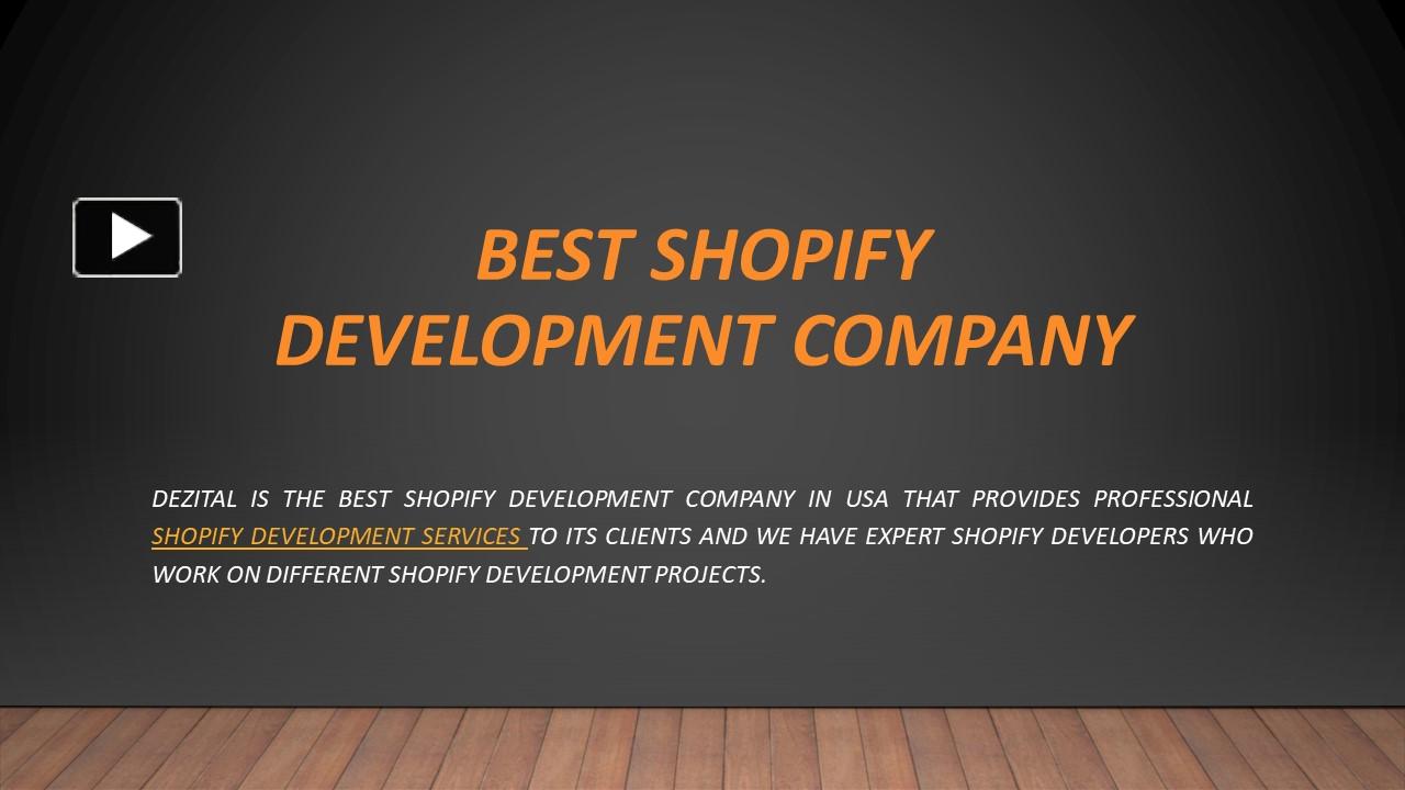PPT – Best Shopify Development Company in the USA - Dezital Technologies PowerPoint presentation ...