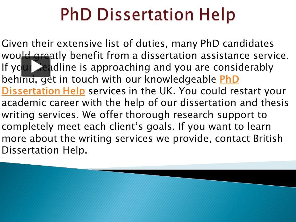 PhD Dissertation Help presentation | free to download