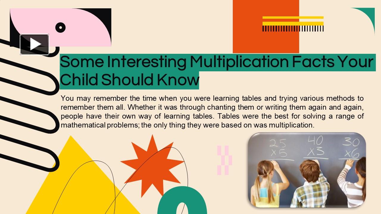 PPT – Some Interesting Multiplication Facts Your Child Should Know ...