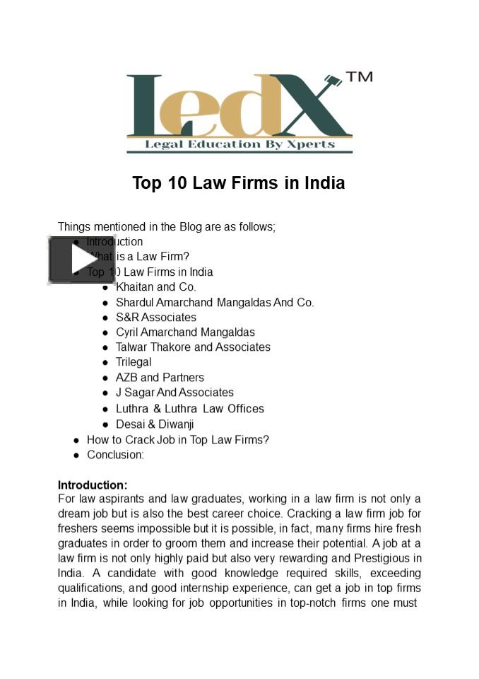 PPT – Top 10 Law Firms in India PowerPoint presentation | free to download - id: 957872-ZjJhN