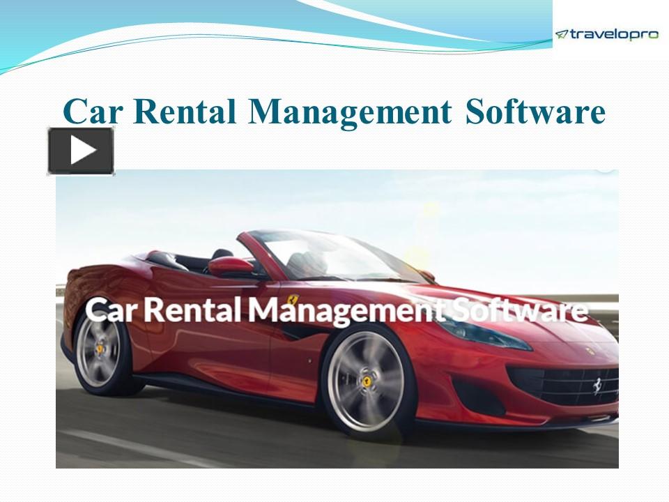 Car Rental Management Software presentation | free to download