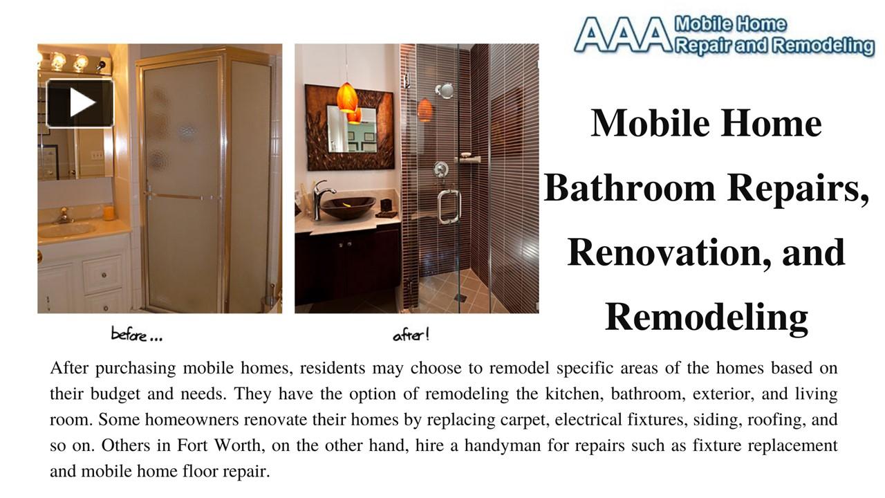 PPT – Mobile Home Bathroom Repairs, Renovation, and Remodeling PowerPoint presentation | free to ...